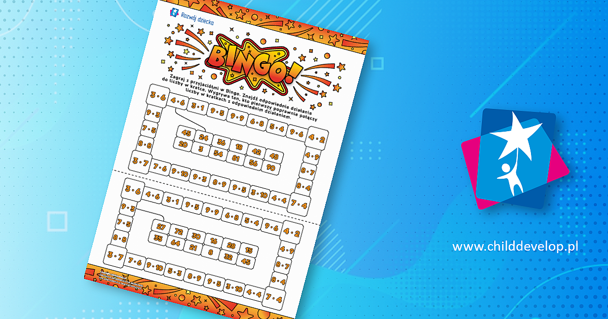 Bingo: tabliczka mnożenia – do druku karty pracy Mnożenie dla rozwoju ...