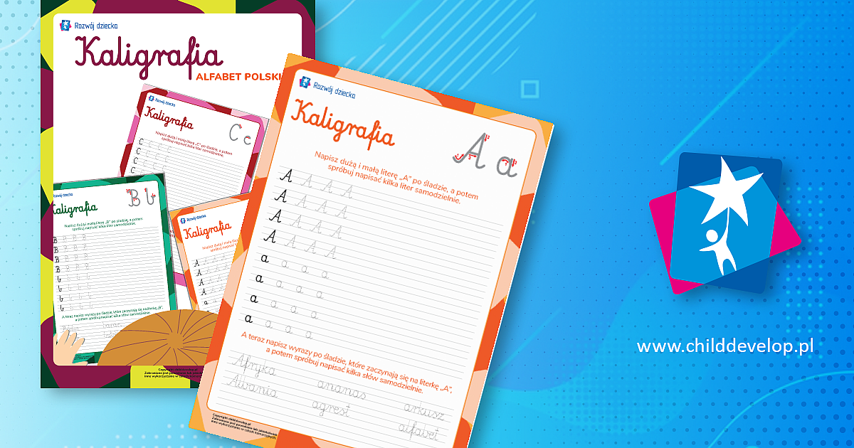 Kaligrafia: litera E (alfabet polski) – do druku karty pracy Szlaczki ...