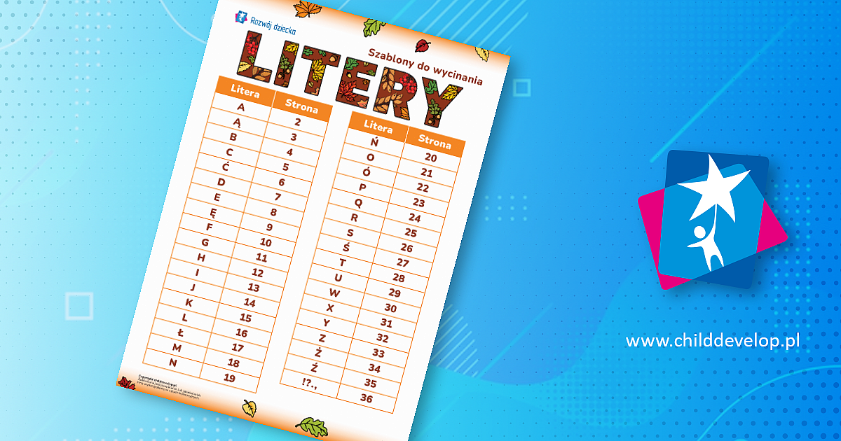 Jesienne szablony liter: szablony do dekoracji i ozdabiania – do druku karty pracy Dekoracje ...