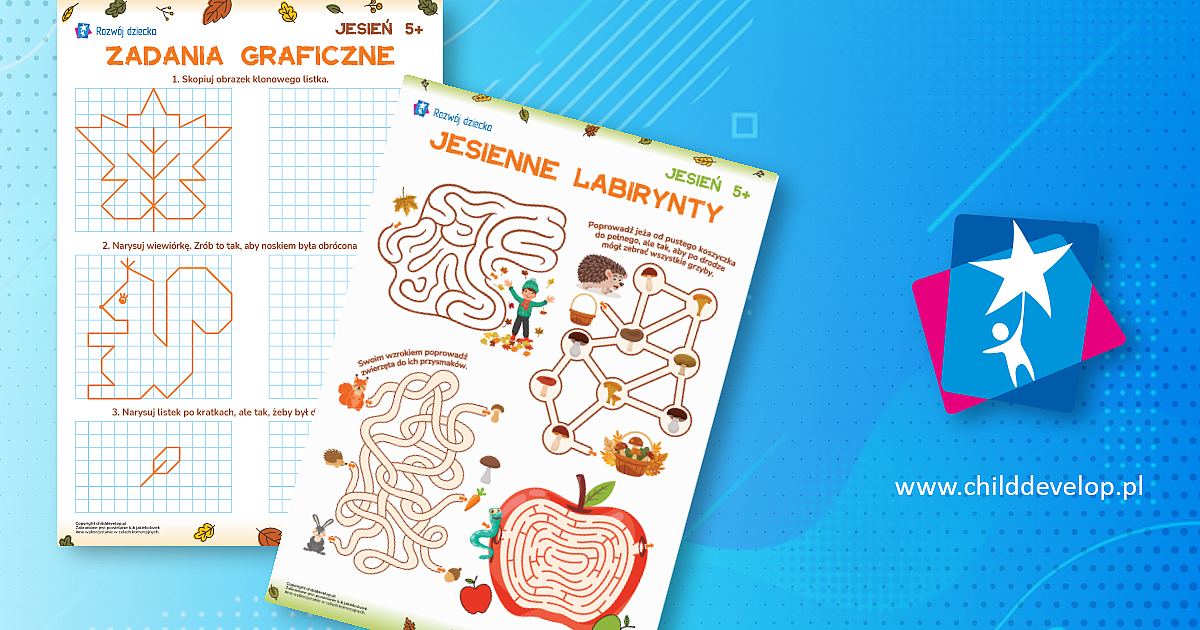 Jesienne labirynty dla dzieci: ćwiczenie uwagi i percepcji wzrokowej ...