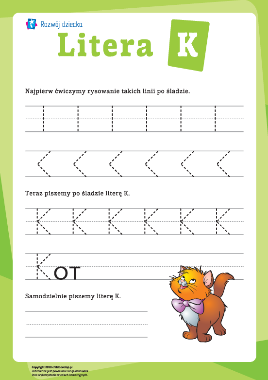 Pisanie litery K – Rozwój dziecka
