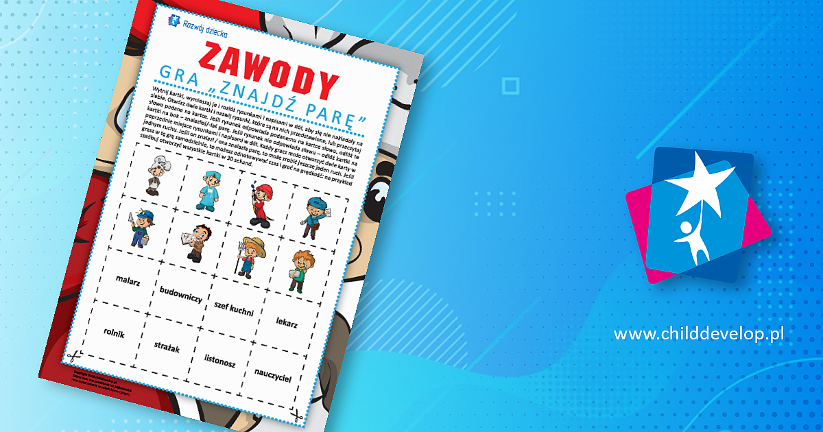 ZAWODY. Gra „Znajdź parę” – do druku karty pracy Uwaga dla rozwoju ...