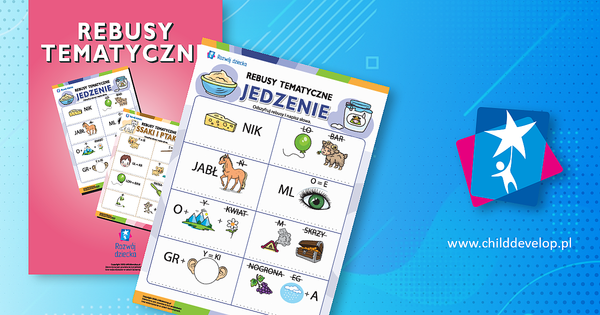 Rozwiązujemy rebusy na różne tematy – do druku karty pracy Rebusy dla ...